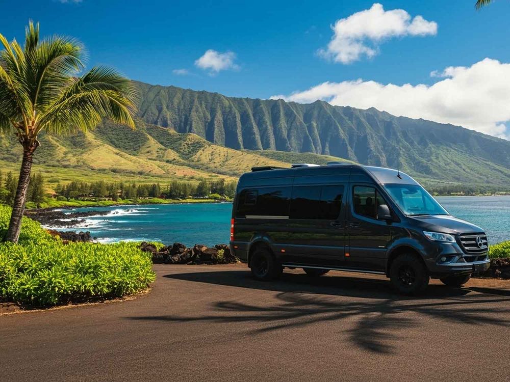Maui Party Bus Car Service & Hourly Private Charter - Mercedes Sprinter ...